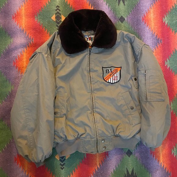 Vintage | Jackets & Coats | Vintage B Military Bomber Jacket Size ...